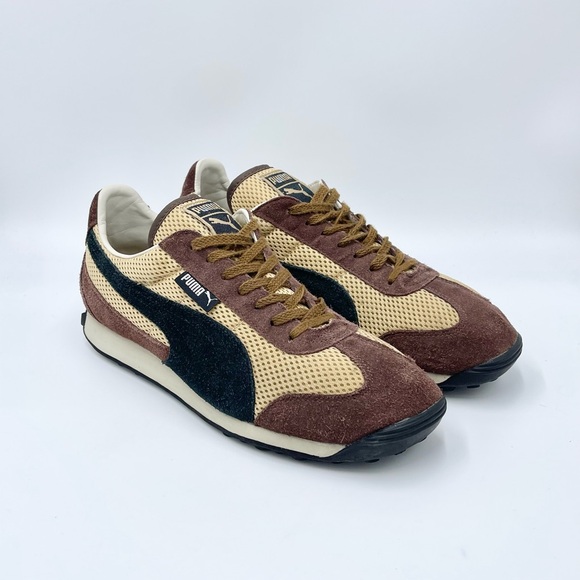 Puma | Shoes | Vintage Puma Anjan Suede Mesh Brown Tan Running Shoe ...